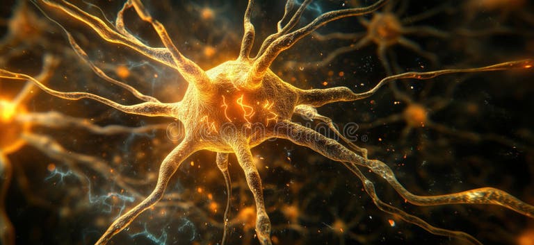 Neurons in Intricate Network Showcasing Synaptic Connections and ... Neurons in Intricate Network Showcasing Synaptic Connections and ...