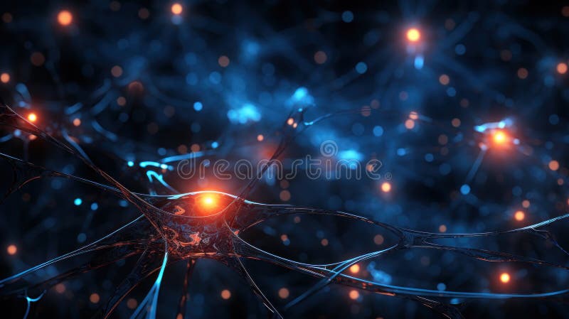 Neurons of the Nervous System Abstract Beautiful Background. Stock ...