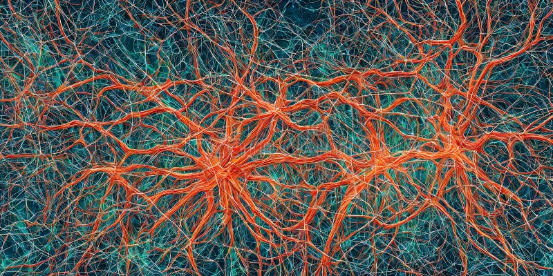 Neurons and Nervous System. Brain Cells Sending Electric Signals ...