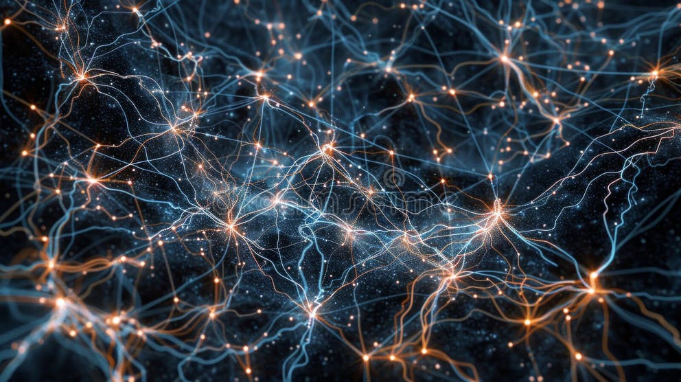Neurons Network Connection - Digital Brain, Neural Net, Artificial ...