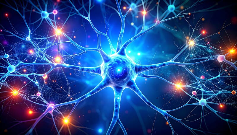 Neurons Network Glowing with Detail, Exploring the Mind S Architecture ...