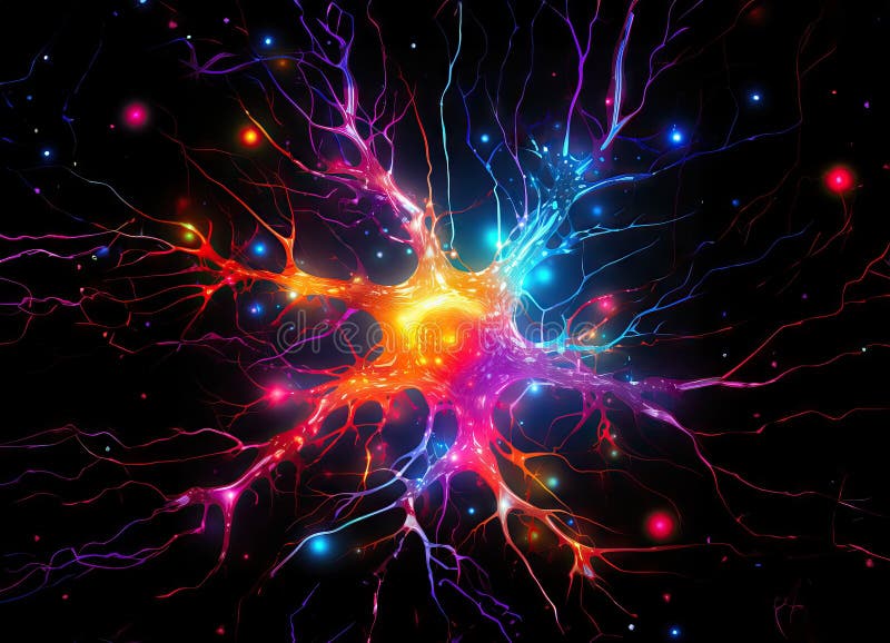 Neurons Neural Networks And Synapses As Brain Structures Stock Illustration Illustration Of