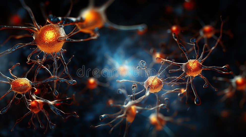 Neurons Neural Networks And Synapses As Brain Structures Stock