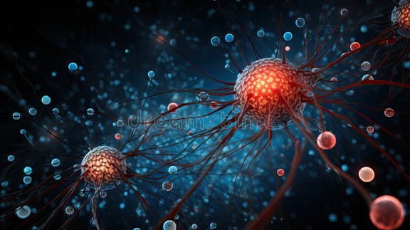 Neurons, Neural Networks and Synapses As Brain Structures Stock Illustration - Illustration of ...