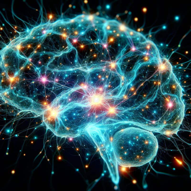 Neurons the Power of the Animal Mind. Stock Illustration - Illustration ...