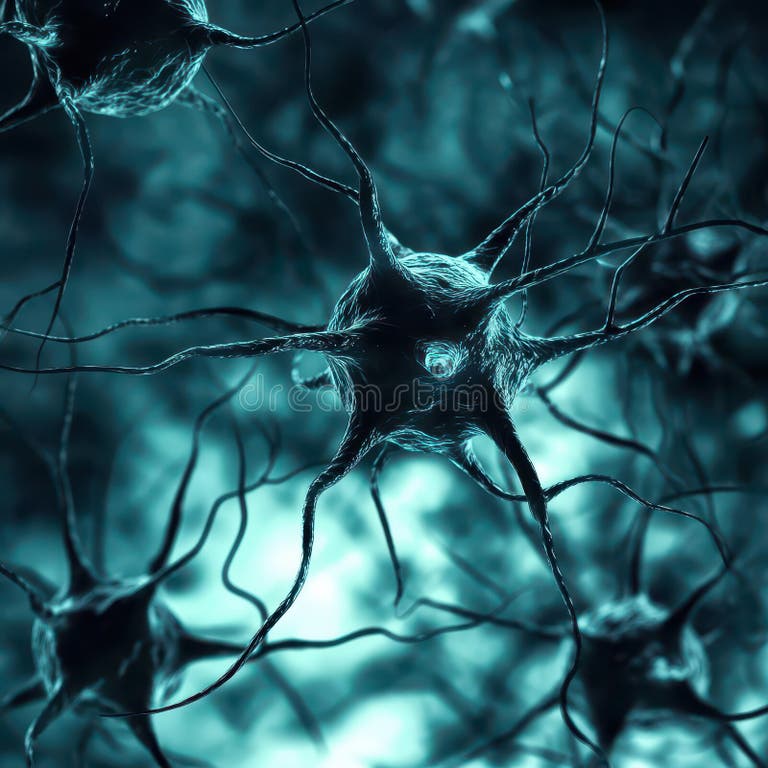 Neurons Respond To Blue Light in Study Stock Photo - Image of ...