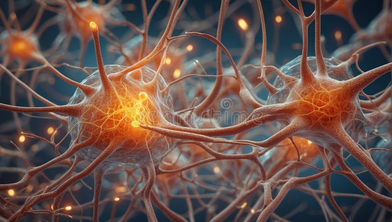 Neurons and Synapses Structure Depicting Brain Chemistry Stock ... Neurons and Synapses Structure Depicting Brain Chemistry Stock ...
