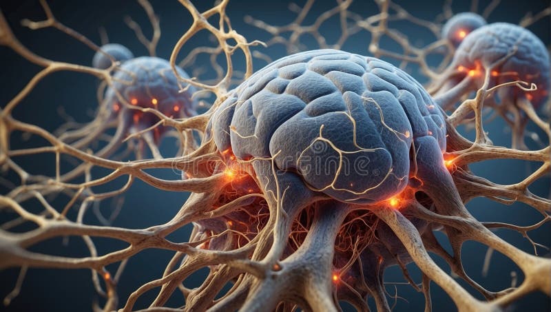 Neurons and Synapses Structure Depicting Brain Chemistry Stock ... Neurons and Synapses Structure Depicting Brain Chemistry Stock ...