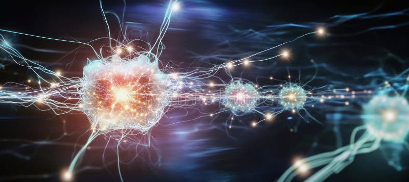 Neurons Transferring Signals Showing Nervous System Activity Stock ...