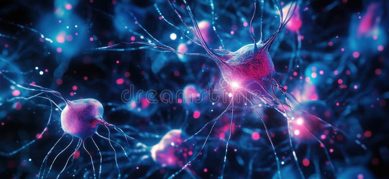 Neurons in Vibrant Colors Showcasing Synaptic Connections and Neural ... Neurons in Vibrant Colors Showcasing Synaptic Connections and Neural ...
