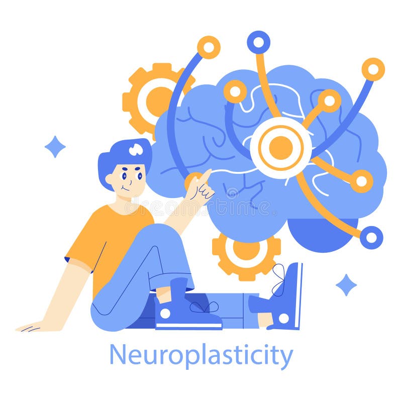 Neuroplasticity Concept Vector Illustration Stock Vector - Illustration ...