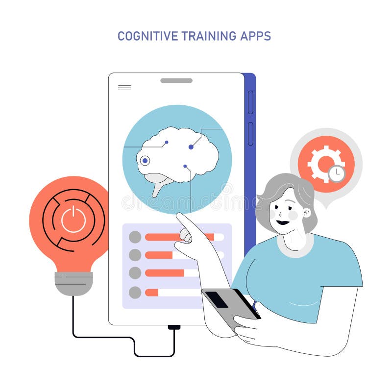 Neuroplasticity. Flat Vector Illustration Stock Vector - Illustration of person, application ...