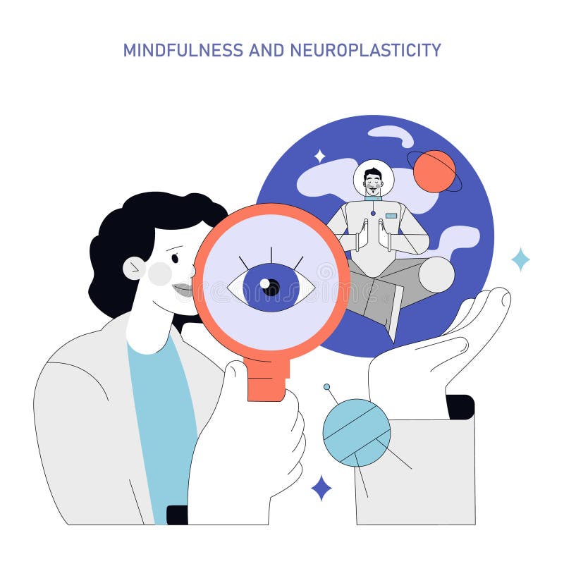 Neuroplasticity. Flat Vector Illustration Stock Vector - Illustration ...