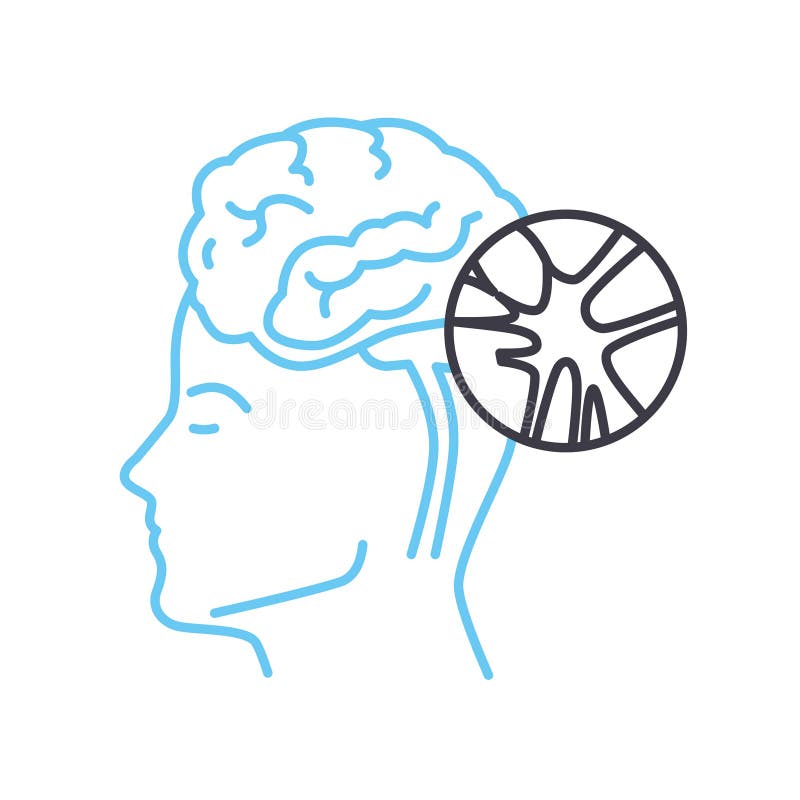 Neuroscience Line Icon, Outline Symbol, Vector Illustration, Concept ...