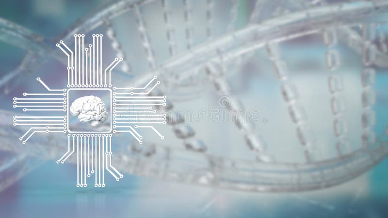 The Brain and Logic for Neuroscience Concept 3d Rendering Stock ...