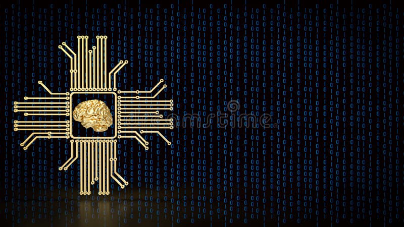 The Brain and Logic for Neuroscience Concept 3d Rendering Stock ...