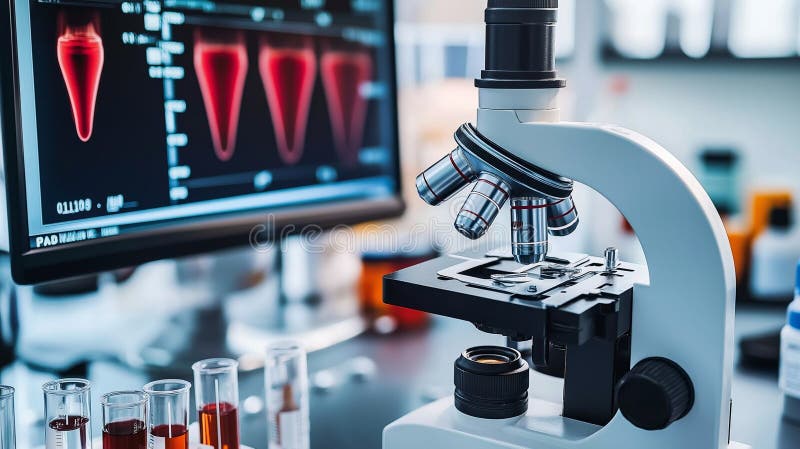 Neuroscientists Analyzing Brain Tissue Samples Under a Microscope Stock ...