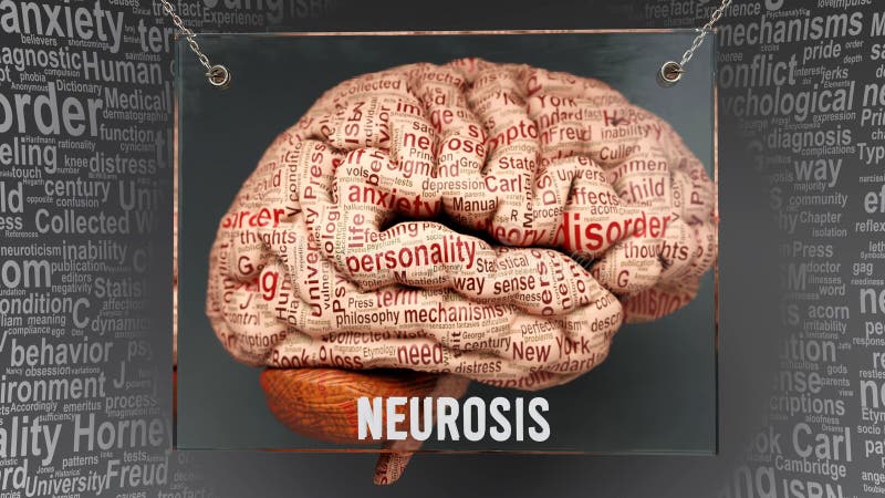 Neurosis in human brain stock illustration. Illustration of brain ...