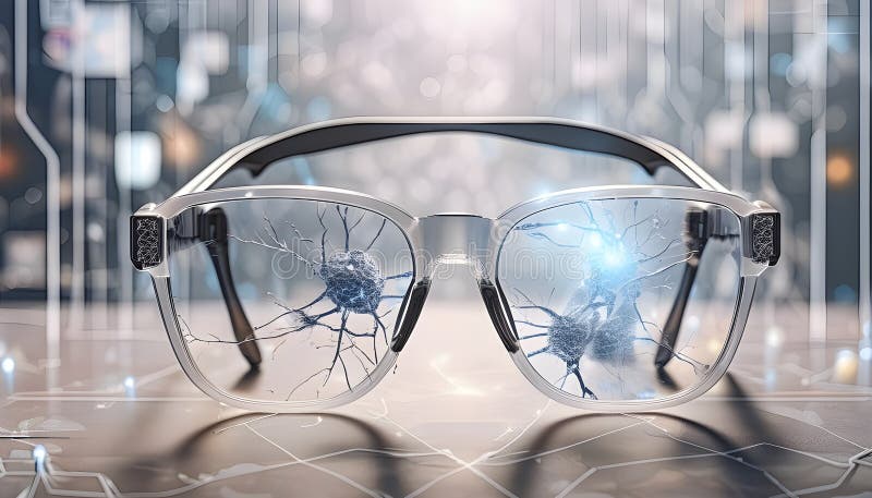 NeuroSync Glasses: Harmonize Mind and Vision Stock Image - Image of ...