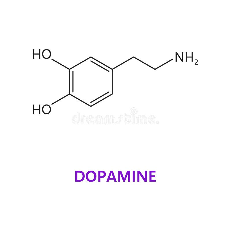 Neurotransmitter Dopamine Chemical Formula Stock Vector - Illustration ...