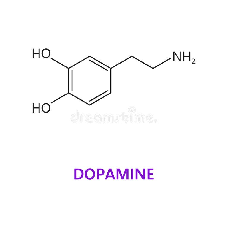 Neurotransmitter Dopamine Chemical Formula Stock Vector - Illustration ...