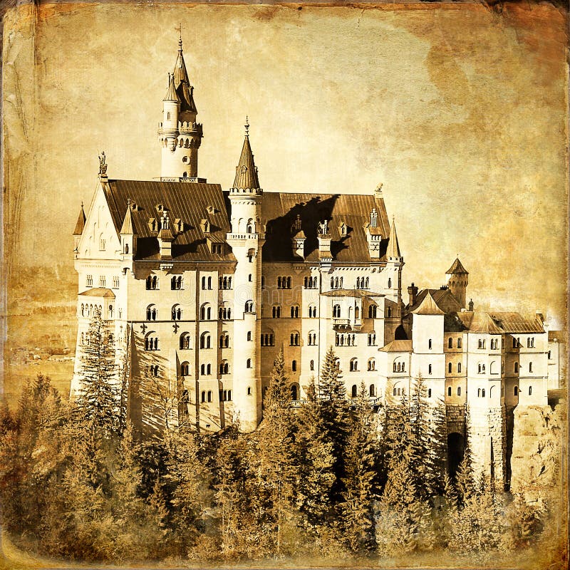 Neuschwanstein Castle Coloring Page For Kids