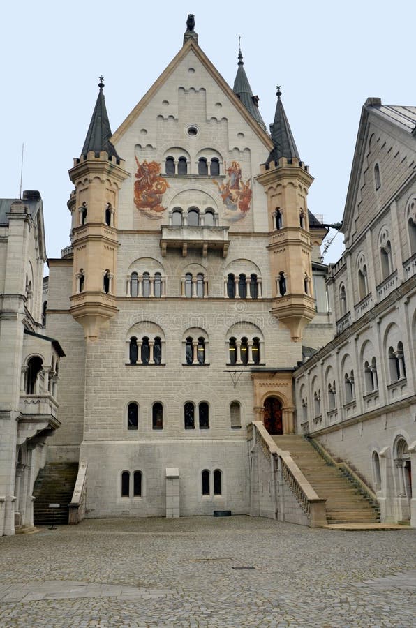 Neuschwanstein Castle, Inner Court Editorial Stock Photo - Image of ...