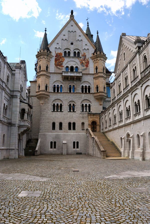 Neuschwanstein Castle, Inner Court Editorial Stock Photo - Image of ...