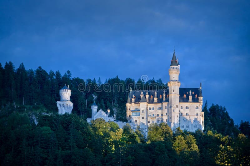 Neuschwanstein Castle by Night , Bavaria Editorial Stock Photo - Image ...