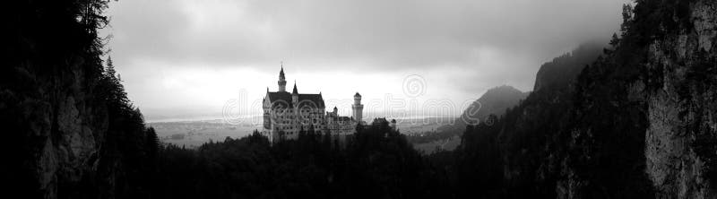 Neuschwanstein Castle Panorama Editorial Image - Image of angle, gloomy ...