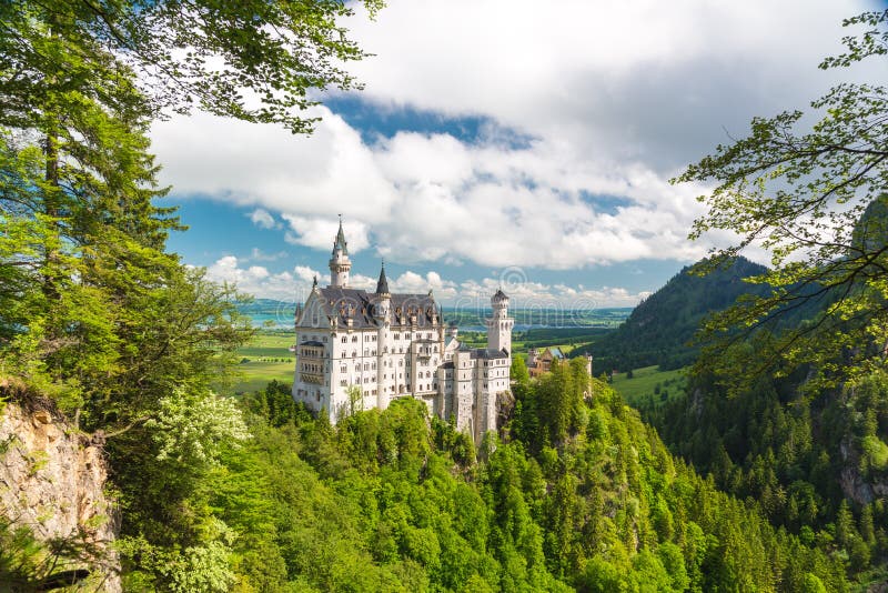 Neuschwanstein Castle in a Summer Day in Germany Stock Image - Image of ...