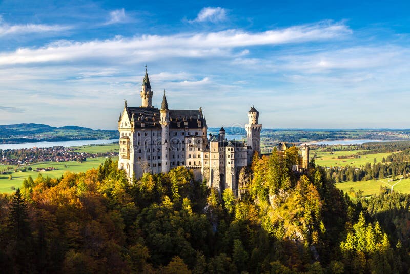Neuschwanstein castle stock image. Image of building - 186600997