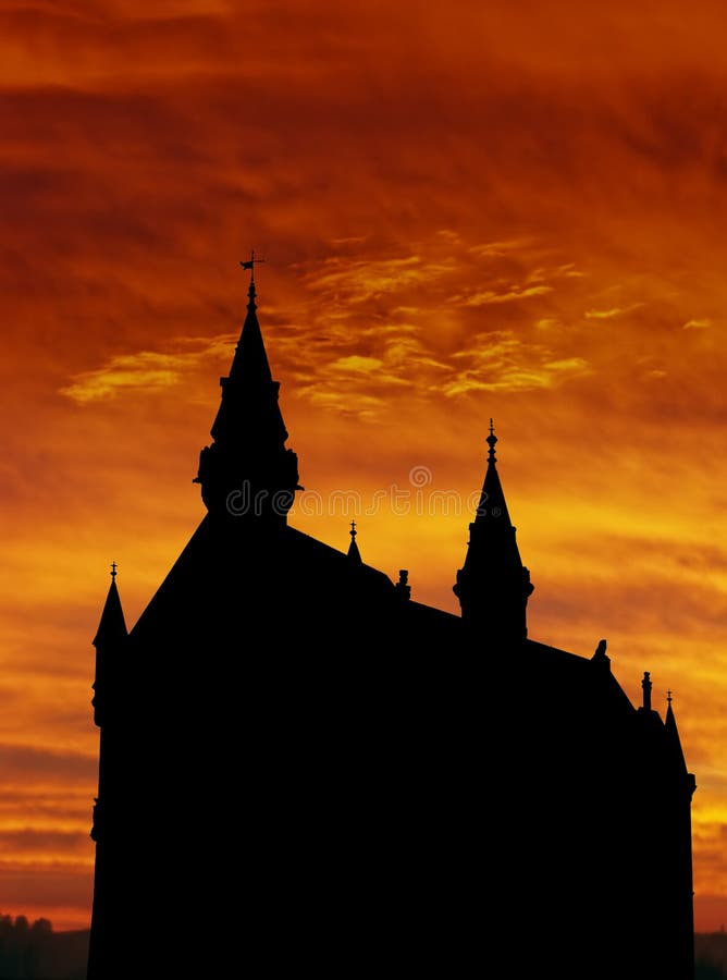 Neuschwanstein Castle Sunset Stock Photo - Image of expensive, crazy ...