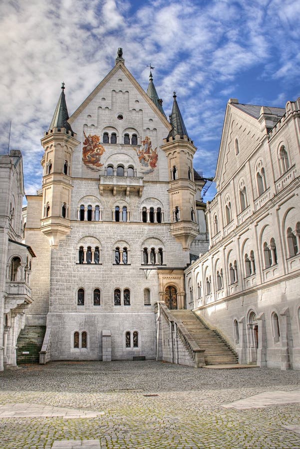 Neuschwanstein Castle, Inner Court Editorial Stock Photo - Image of ...