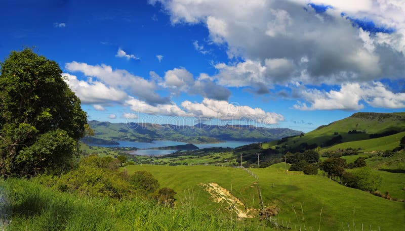 Neuseeland-Panorama Landschaft Stockfoto - Bild von berge, landschaft ...