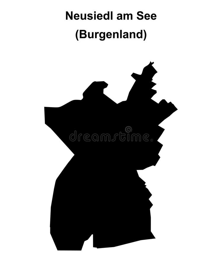 Neusiedl am See Outline Map Stock Vector - Illustration of neusiedl ...
