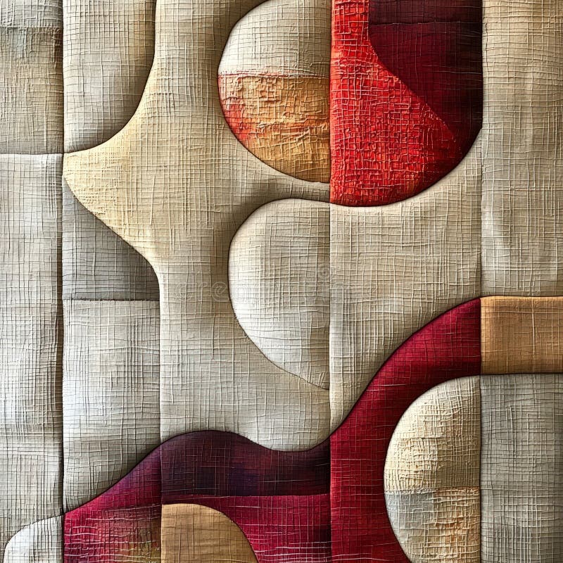 Neutral Abstract Composition with Curved Shapes and Texture Stock Image ...