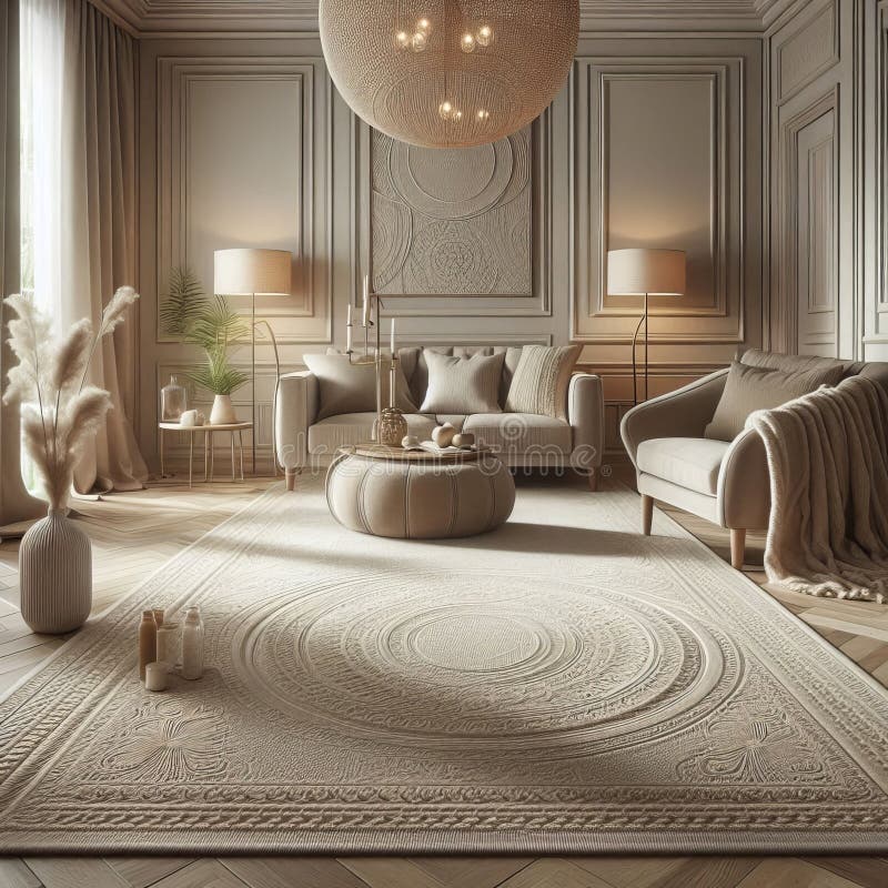 Neutral Beige Carpet with Subtle Textured Lines Stock Photo - Image of ...