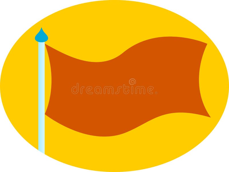 Neutral Blank Flag Yellow & Orange Stock Vector - Illustration of sign ...