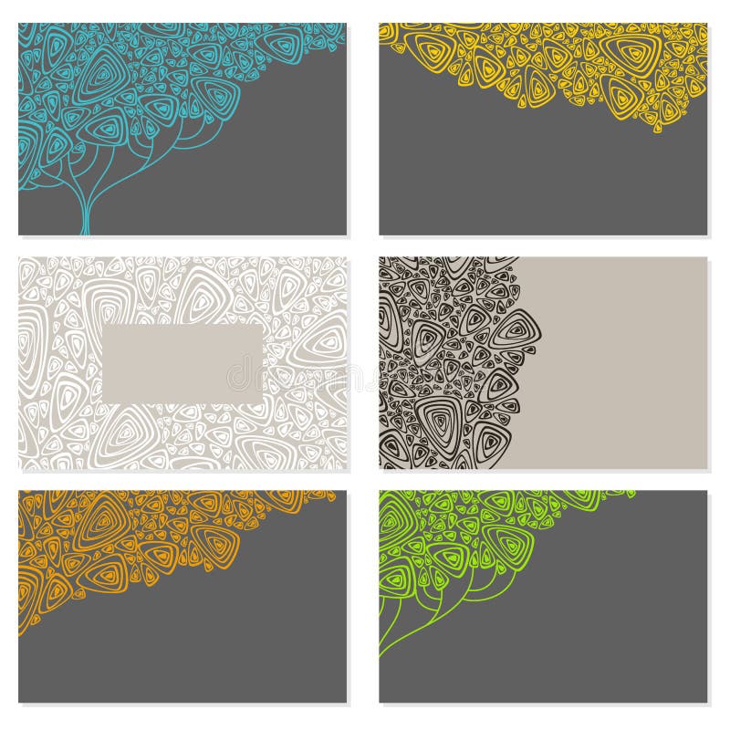 Neutral business cards stock vector. Illustration of decor - 44222303