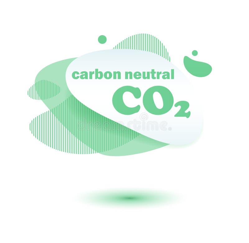 Neutral Carbon CO2 Stamp. Stiker Neutral Carbon Dioxyde Footprint Stock ...