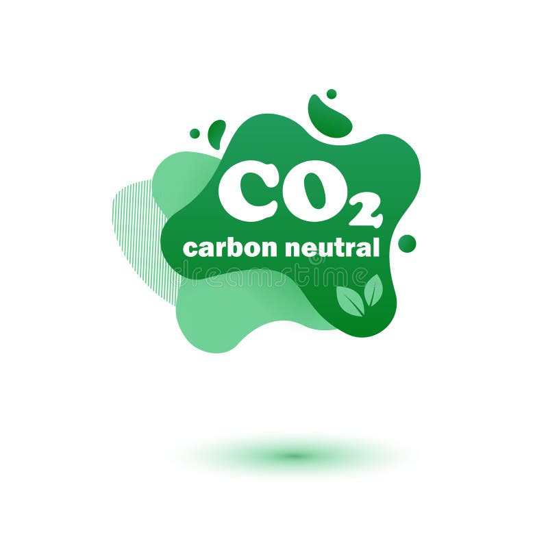 Neutral Carbon CO2 Stamp. Stiker Neutral Carbon Dioxyde Footprint Stock ...