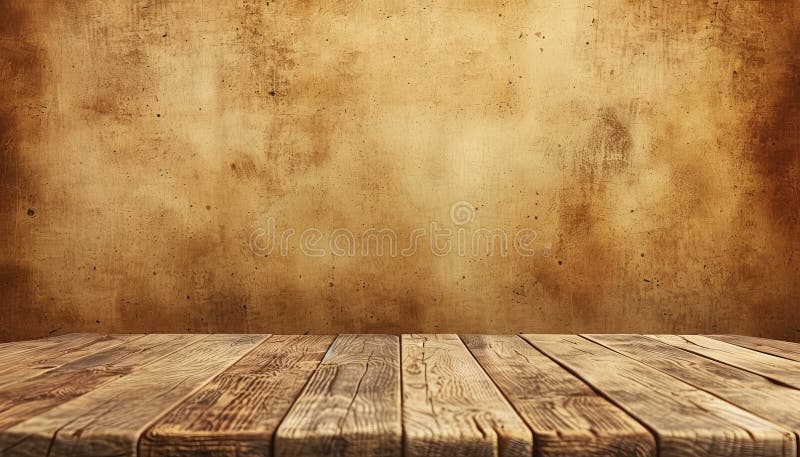 Neutral Classic Wall Backdrop with Empty Space, Room Mockup, Wooden ...