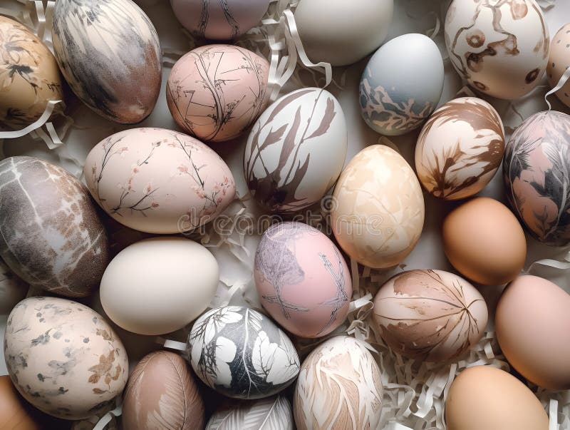 Neutral Color Easters Background. Concept of Happy Easter Day Stock ...