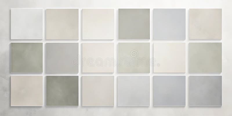 Neutral Color Palette Eighteen Square Samples of Subtle Hues for Design ...