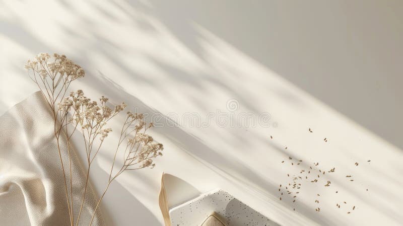Neutral Color Palette and Clean Aesthetics in Minimalist Space Stock ...