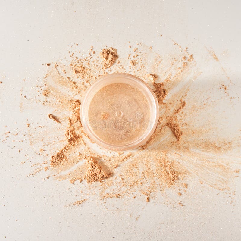 A Neutral-colored Face Powder Scattered on the Surface in the Form of a ...