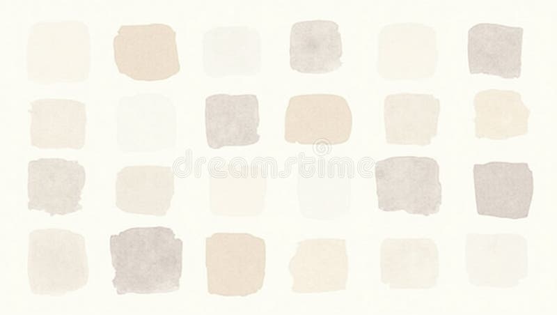Neutral Colored Watercolor Squares Arranged in a Grid Pattern on a ...