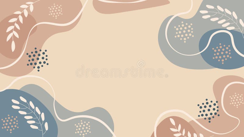 Neutral Colors Background Leaves Soft Stock Vector - Illustration of ...