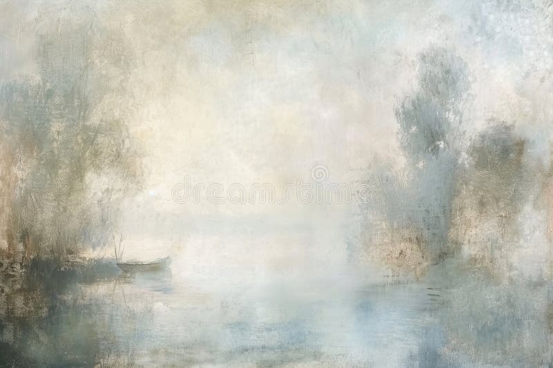 Neutral Colors Blend Seamlessly, Capturing a Serene Landscape at Dawn ...